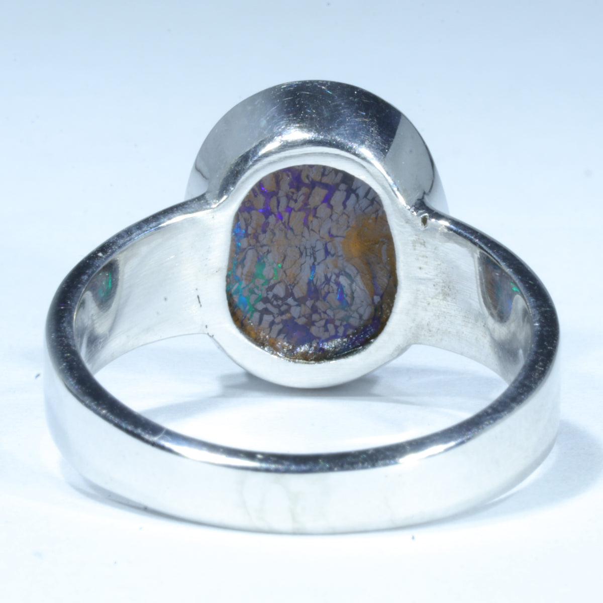 Australian Silver Matrix Opal Ring