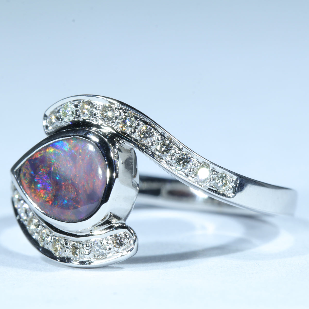 Australian Lightning Ridge Opal Ring- Gold Coast Opal Shop